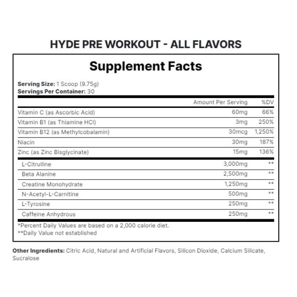 PROSUPPS HYDE PRE WORKOUT – Bodybuilding.lk